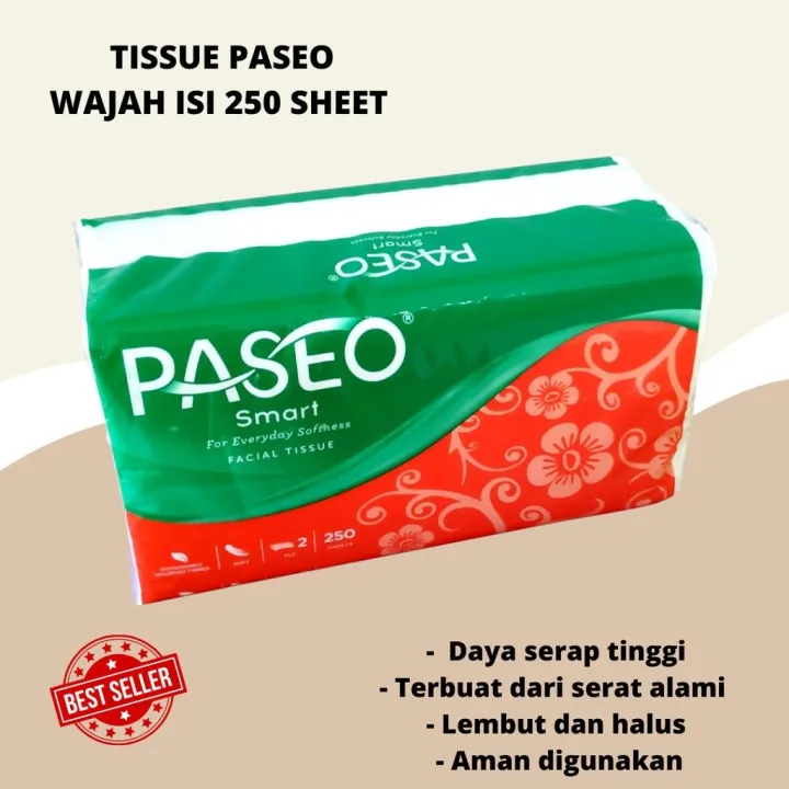 TISU PASEO ISI 250 SHEET / TISSU WAJAH PASEO SMART 250 SHEET / TISUE ...