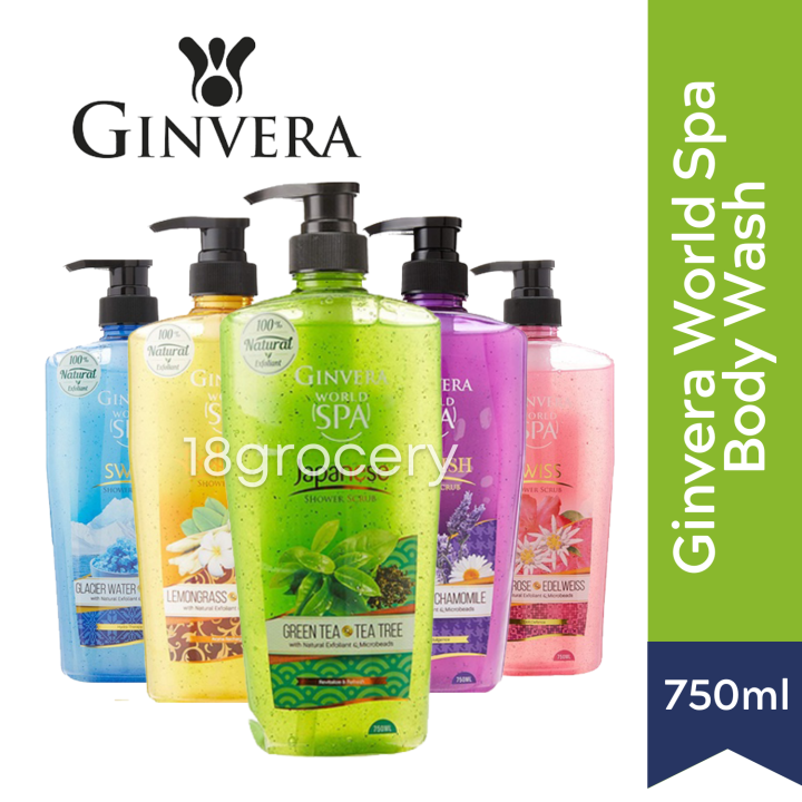 Ginvera World Spa Shower Scrub Body Wash, 750ml | Lazada Singapore