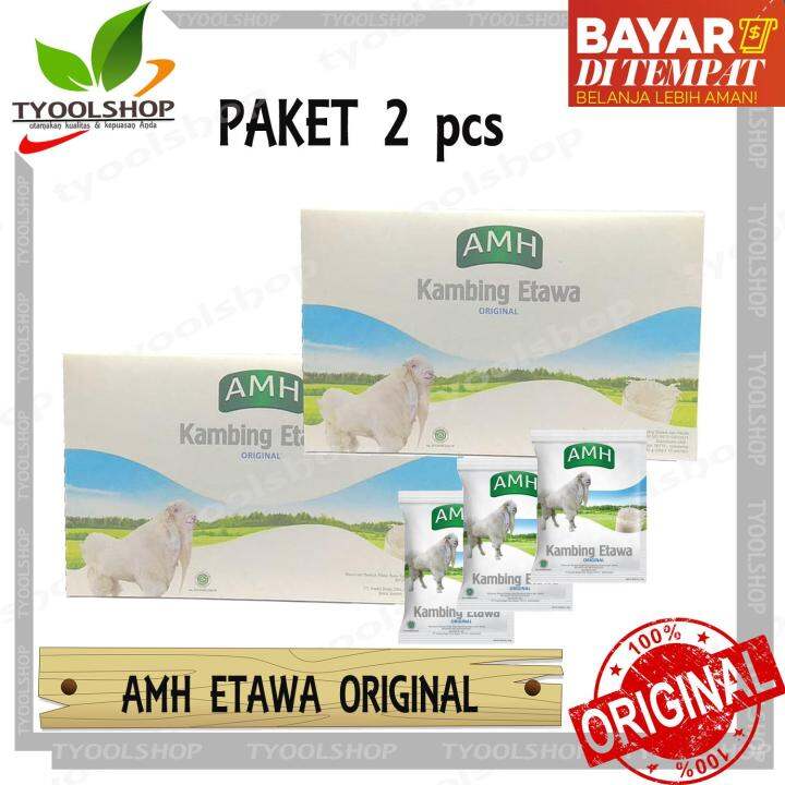 [ PAKET 2 BOX ] AMH Susu Kambing Etawa Original isi 10 sachet | Lazada ...