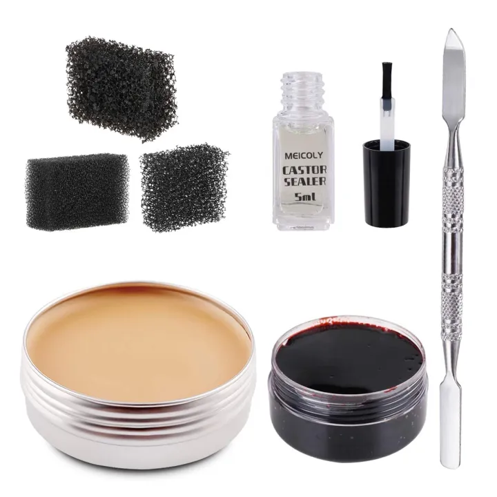 MEICOLY SFX Makeup Kit Scars Wax Halloween Special Effects Stage Fake ...