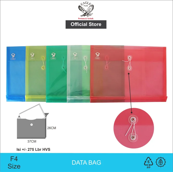 EAGLE Map Plastik Tali Bening Folio (F4) / Map Dokumen / Data Bag ...