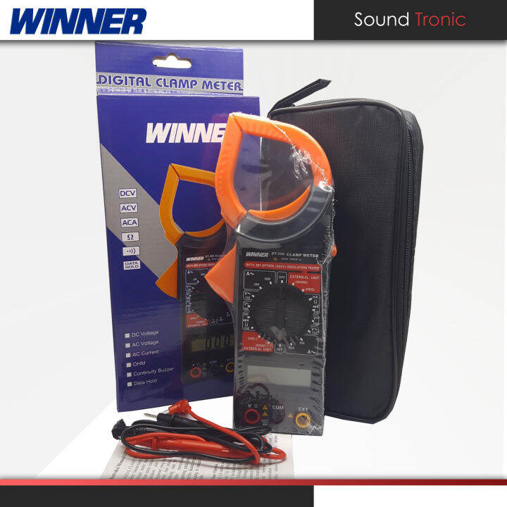 Multimeter Tang Ampere DT-266 Winner Digital Clamp Meter Alat Pengukur Kabel Tegangan Listrik AC ...