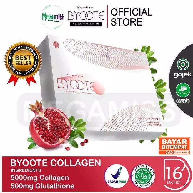 [2 BOX] BYOOTE COLLAGEN GLUTATHIONE WHITENING GLOWING DRINK COLAGEN ...