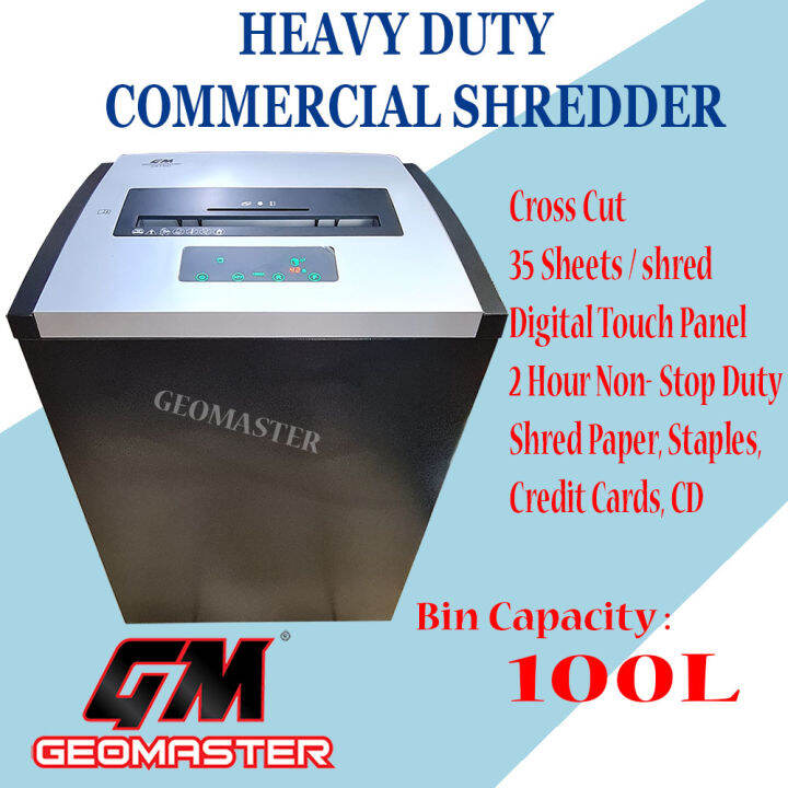 Geomaster 3510c Heavy Duty Commercial Paper Shredder | Lazada