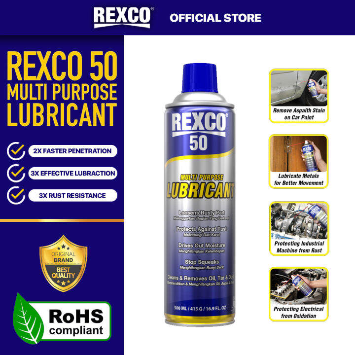 REXCO 50 220ml Multi Use & Multi purpose Lubricant Pelincir Spray ...