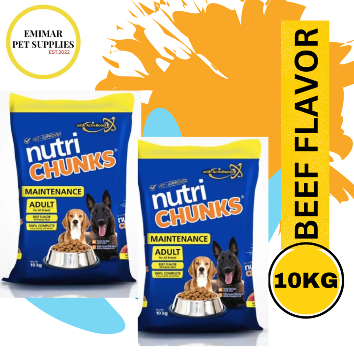 NUTRI CHUNKS BEEF MAINTENANCE ADULT 10KG & REPACKED 1KG | Lazada PH