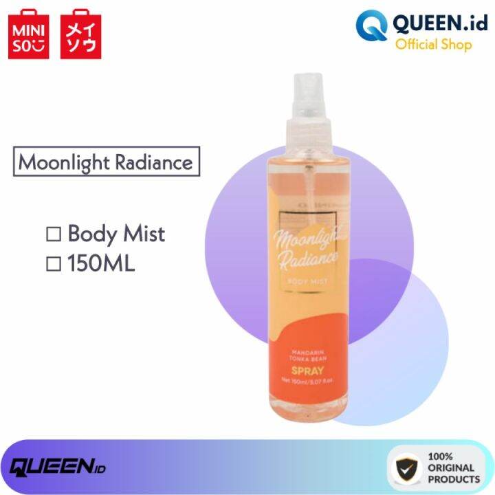 Miniso Body Mist Parfum Moonlight Radiance Mandafin Tonka Bean 150ml ...