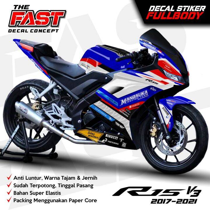 Decal R15 V3 Sticker Striping Decal Yamaha R15 V3, Sticker Decal R15 V3 ...