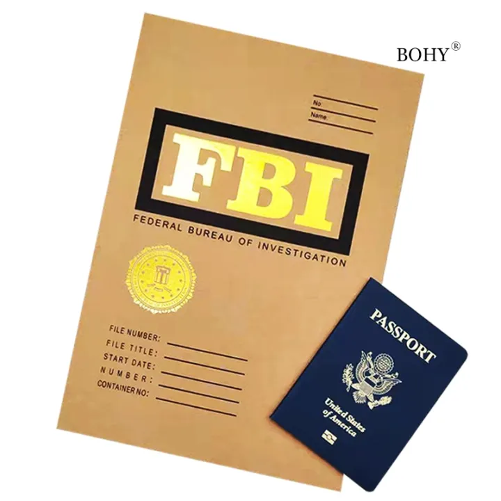 Movie Props Passport Notebook FBI Agent Storage File Bag | Lazada.co.th