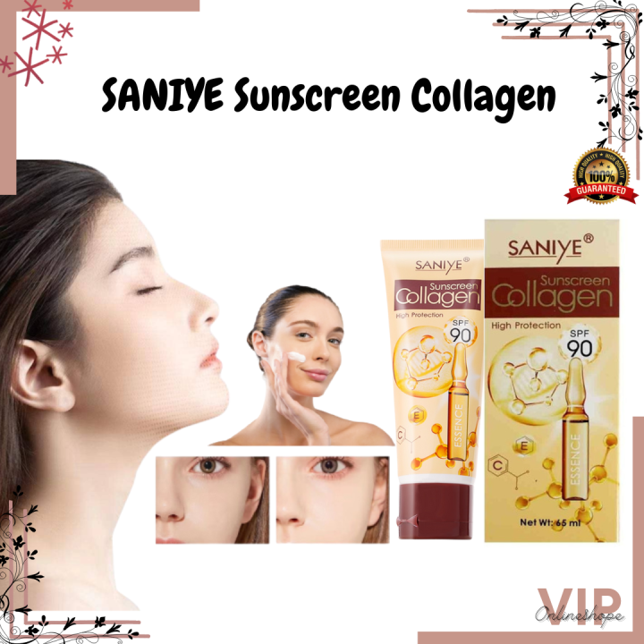 AURTHENTIC AND VERY EFFECTIVE SANIYE Sunscreen Collagen SPF90+ PA+++ Sunblock Face Cream ...