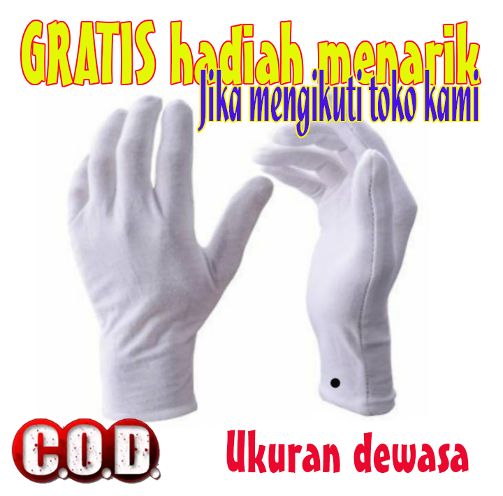 SARUNG TANGAN PUTIH/SARUNG TANGAN PASKIBRA/SARUNG TANGAN PUTIH POLOS ...