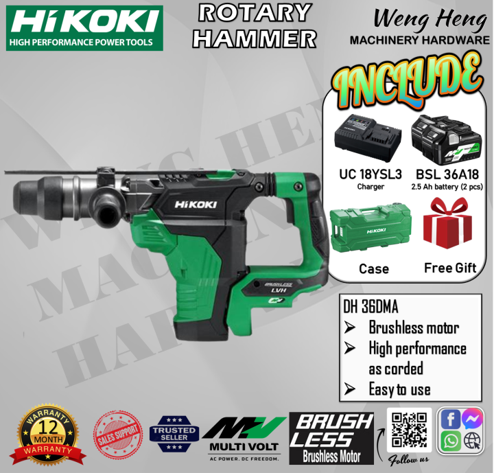 100% Genuine Hitachi/ Hikoki MULTI VOLT (36V series) Brushless Cordless ...