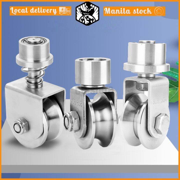 【READY STOCK】 ♩Sliding Gate Roller Stainless Steel Wheel 360° Swivel ...