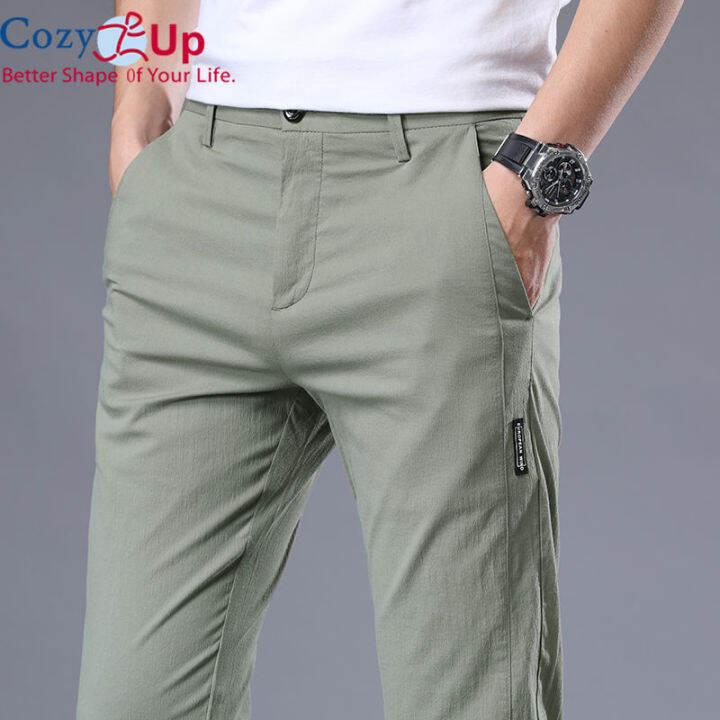 Cozy Up Men Slacks Pants Men Business Male Casual Trousers Classics ...
