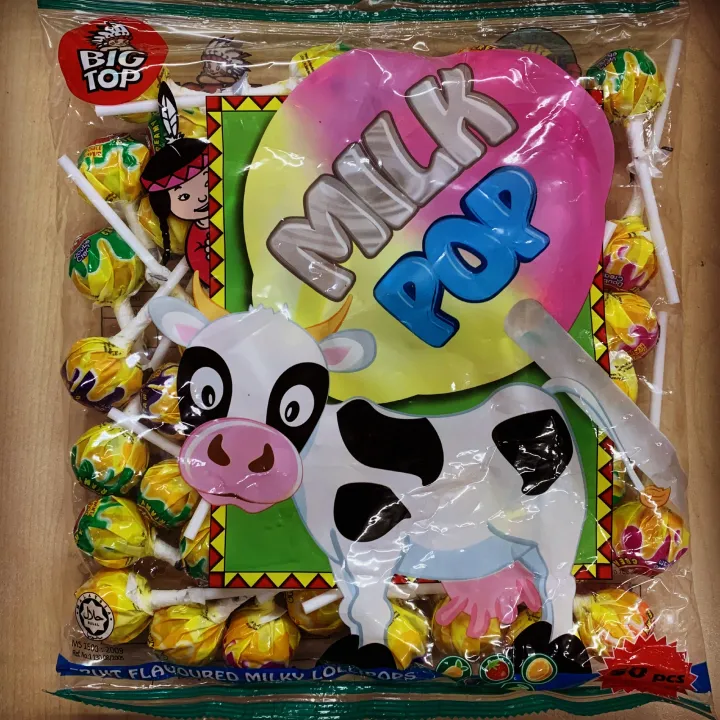BIG TOP MILK POP MILKY LOLLIPOPS 50PCS | Lazada
