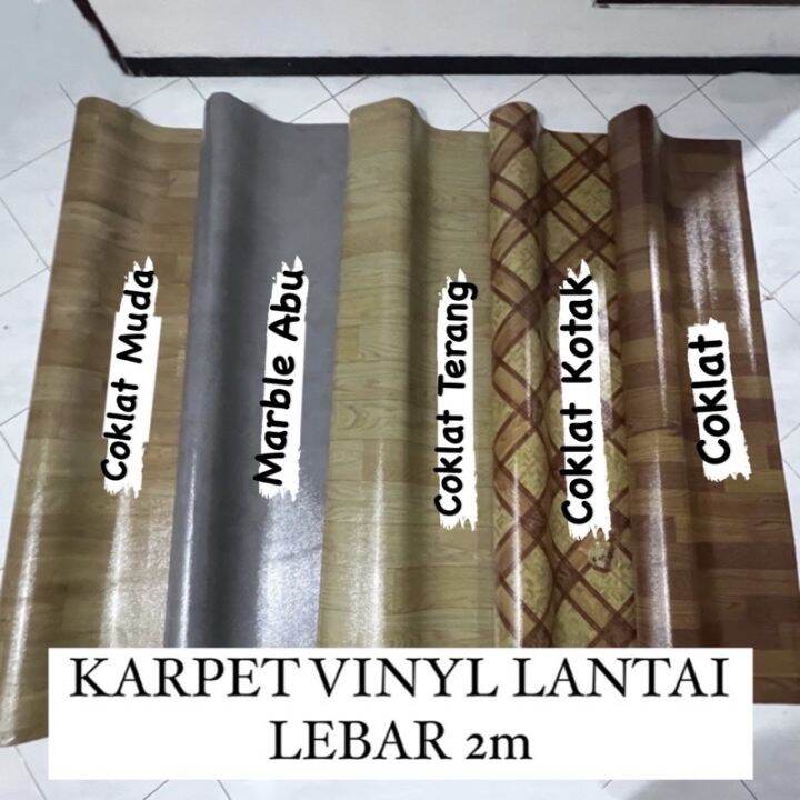 Karpet Vinyl Import (Lebar 2m) Lantai Motif Kayu Marmer Perlak Lantai ...