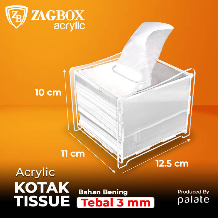 Acrylic Tempat Tissue Kecil - Tissue Box Kecil- Display Tissue Akrilik ...
