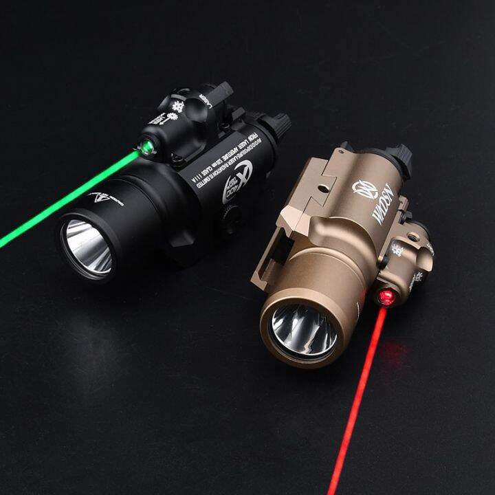 WADSN X400U Red Green Laser Flashlight Surefir X400 Outdoor Hunting ...