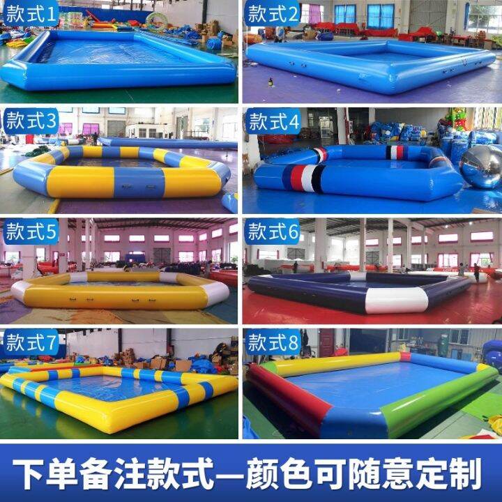 Large inflatable pool swimming pool circular reservoir slide children's ...