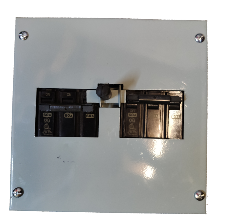 MTS 60A 3 Pole Single Phase, Double Pole Double Throw GE Breaker TQC ...