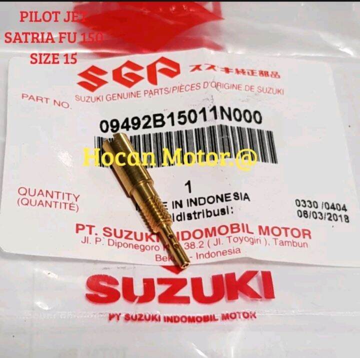 PILOT JET ZET KARBURATOR UKURAN 15 SATRIA FU 150 09492-15011-000 ORISINIL SGP | Lazada Indonesia