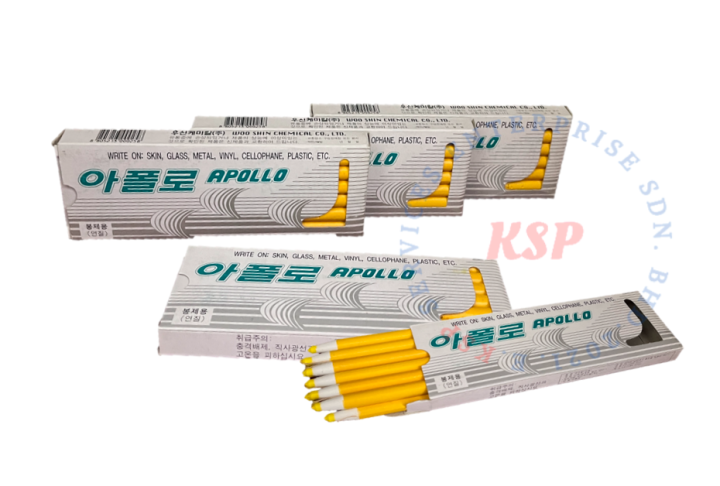 [Ready Stock] Apollo 12 Pcs Dermatograph Oil-Based Marking Pencil ...