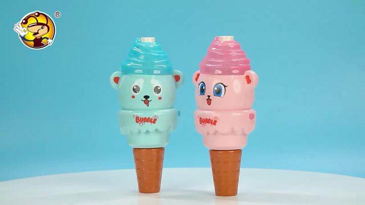 Kdgt สินค้าใหม่เครื่องทำฟองไอศกรีมไฟฟ้าสำหรับเด็กของเล่นแบบเดียวกันที่
