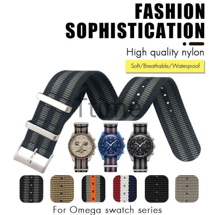 【CHUYANG SHOP】 ♛สายนาฬิกาผ้าใบไนลอนคุณภาพสูงขนาด20มม. 22มม. เหมาะสำหรับ ...