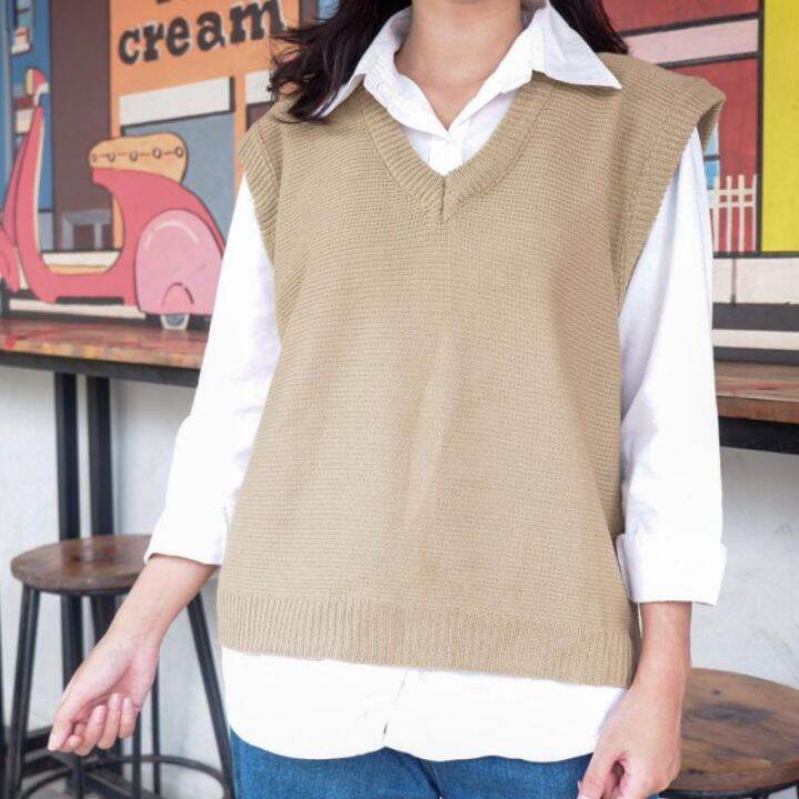 SALE!! Rompi Rajut Polos - Vest Basic Polos Wanita | Lazada Indonesia
