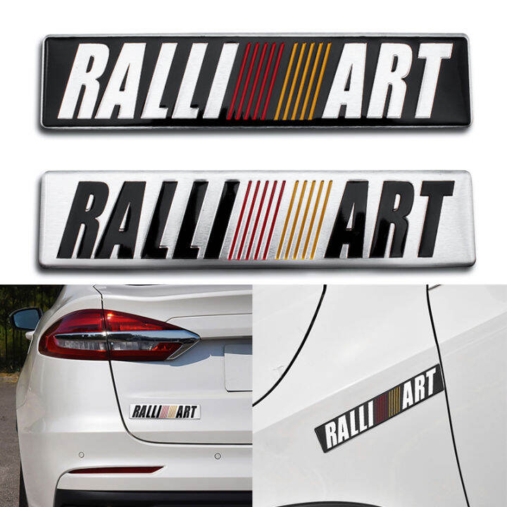 1PCS Aluminum Car Sticker Ralliart Badge Tail Decal For Mitsubishi ...