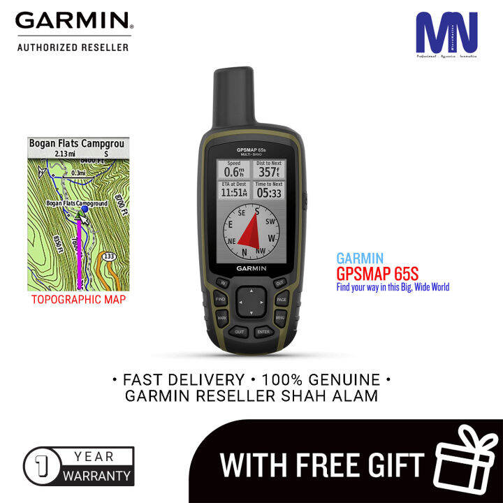 Garmin GPSMAP 65s Rugged, Button-operated Handheld with Expanded ...