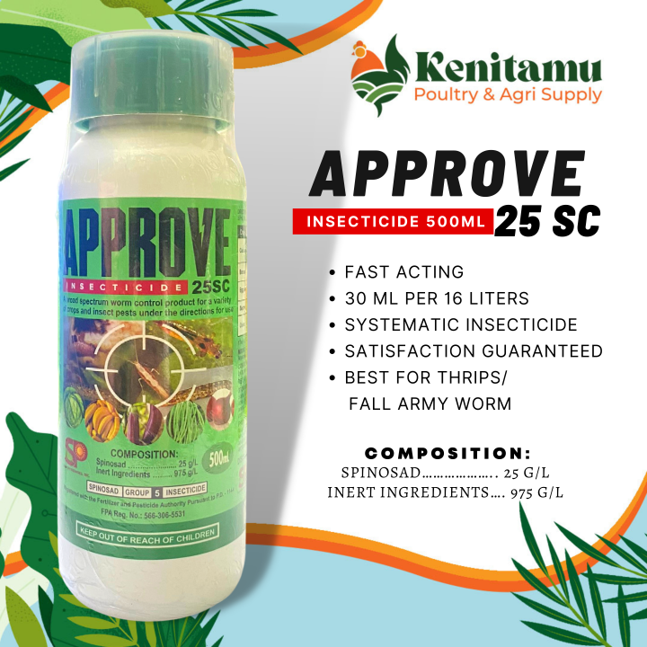 Approve 25 SC 500 ML INSECTICIDE FOR PLANT CARE AND CROPS/ FAST ACTING ...