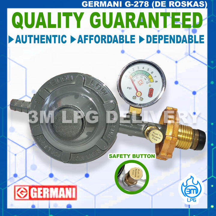 GERMANI G-278 Regulator With Gauge and Auto Safety Controller | Lazada PH