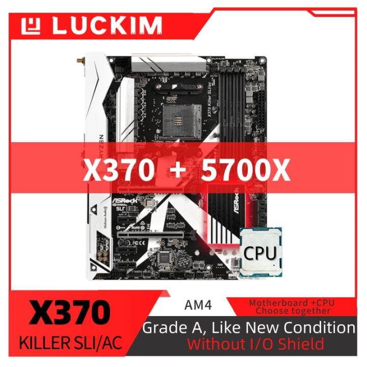 Refurbished X370 KILLER SLI/AC Motherboard AM4 Set Kit with Ryzen 7 5700X Processor | Lazada.co.th