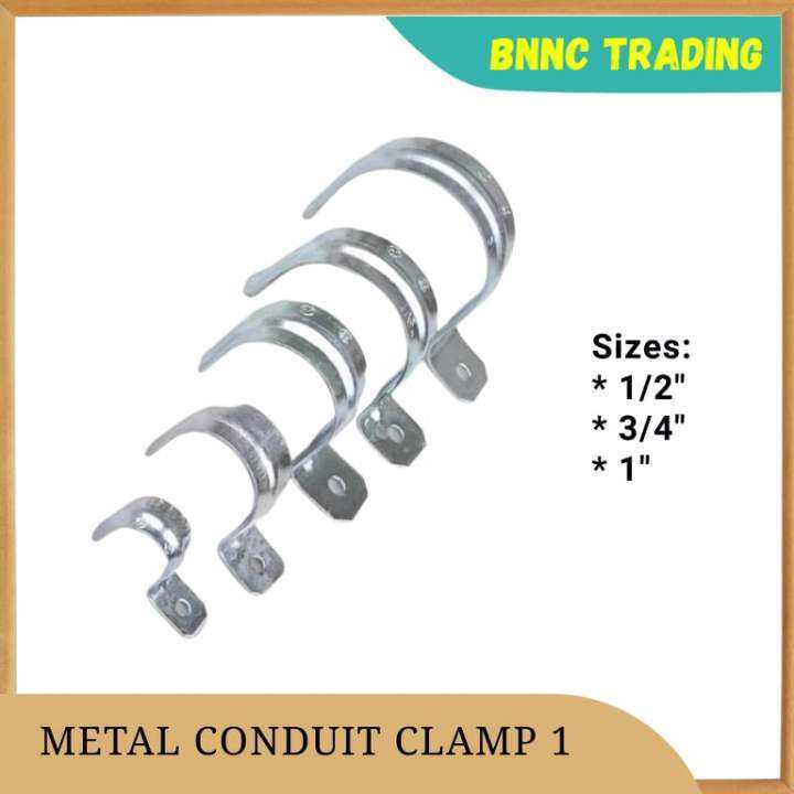 METAL CLAMP METAL CONDUIT CLAMP 1 HOLE (1/2 , 3/4 , 1) | Lazada PH