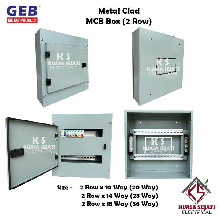 GEB Two Row Metal Clad Distribution Box GT-210 20Way / GT-214 28Way ...