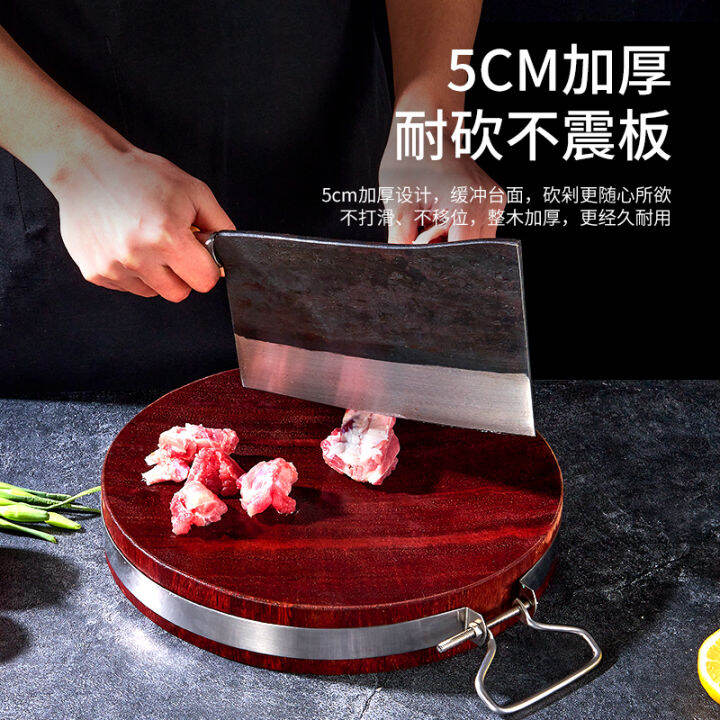 Authentic Vietnamese red iron wood chopping board cut Caicai red cedar ...