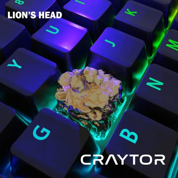 Lion's Head Artisan Keycaps Gold Silver Black White | Lazada PH