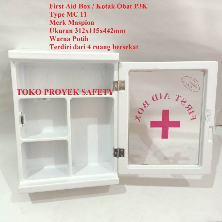 Kotak Obat P3K Dinding Maspion MC 11 / First Aid Box 4 Susun / Tempat Penyimpanan Obat / Kotak ...