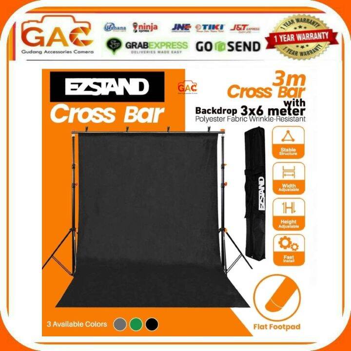 EZ Stand Portable Background Stand + Backdrop Background Studio 3x6M ...