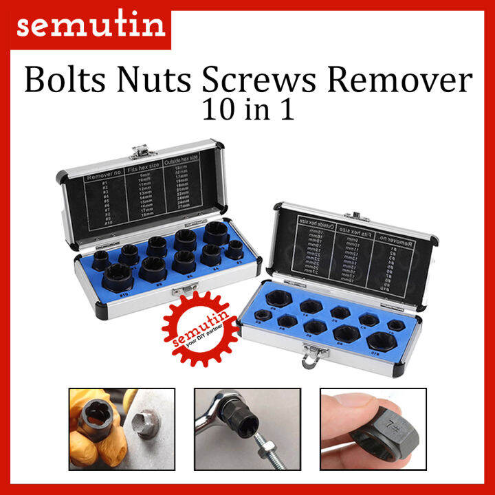 Damaged Bolt Nut Screw Remover 10 in 1 / Bolts Nuts Screws / Bolst ...