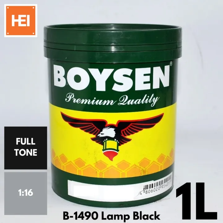 BOYSEN Latex Color 1Liter (Lamp Black, Thalo Green, Thalo Blue, Burnt ...