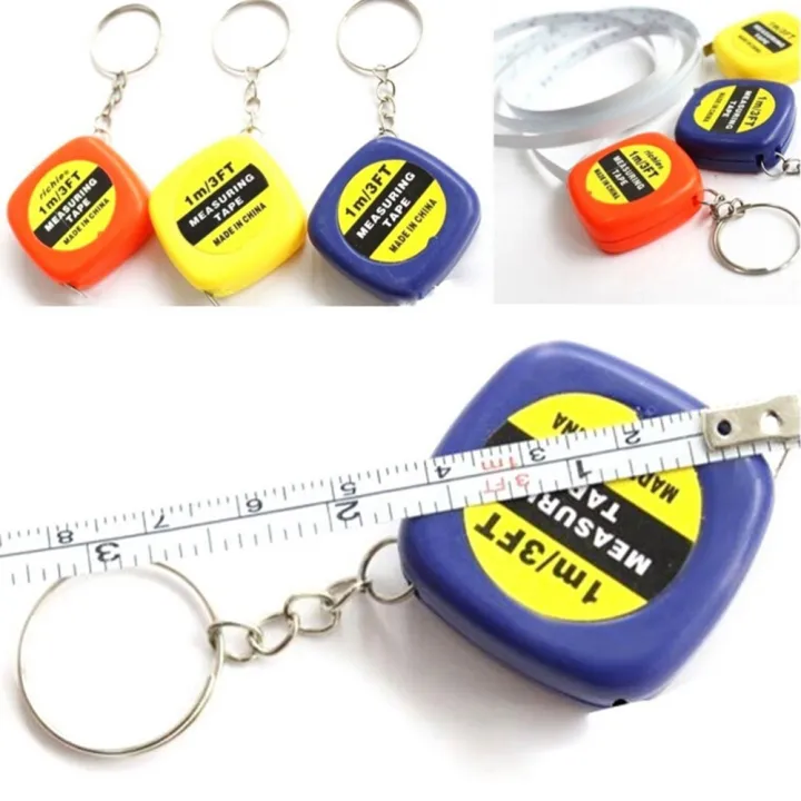Chandrae Style New Mini Keychain Key Ring Easy Retractable Tape Measure ...