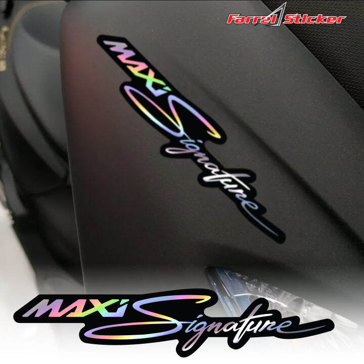 sticker MAXI SIGNATURE stiker maxi nmax lexi xmax hologram | Lazada ...