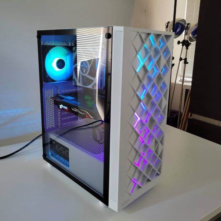 CASE AZZA Spectra 280 TG RGB White ATX Tempered Glass ( เคสเปล่า ขาว ...