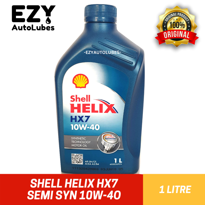Shell Helix HX7 10W40 Semi Synthetic 1L👉 100% Original Shell Malaysia ...