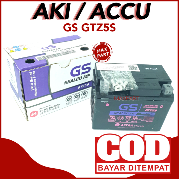AKI Kering MOTOR ACCU GS Astra GTZ5S MF Untuk Segala Jenis Motor BEAT MIO VARIO | Lazada Indonesia