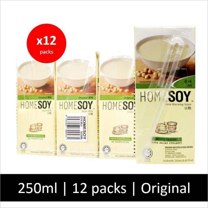 Homesoy Soya Milk (Original) 250ml x 12 packs | Lazada