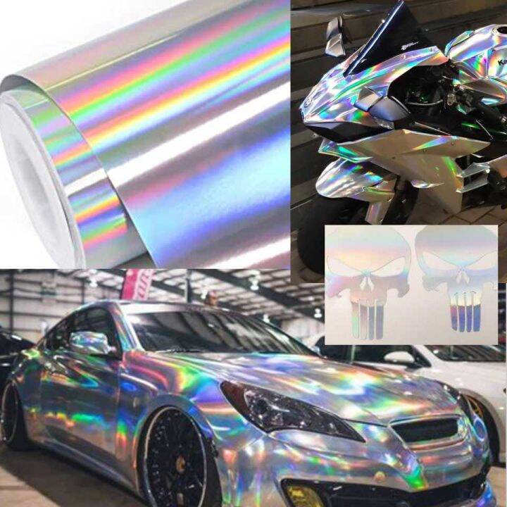 buy 5 get 1 free holographic hologram car motorcycle sticker vinyl wrap ...