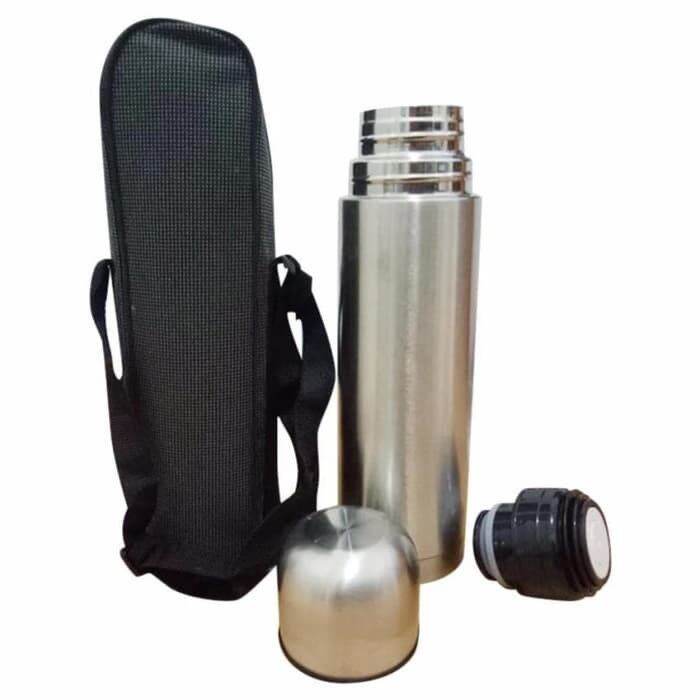 Thermos Botol minum vacuum flask 1000ml stainless steel + tas | Lazada ...
